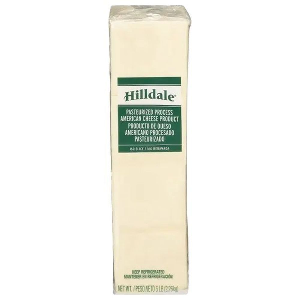 Hilldale White Pasteurized American Cheese - 160 Slices | FoodServiceDirect