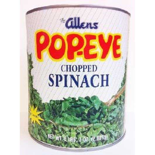 Allens Popeyes Low Sodium Chopped Spinach, 99 Ounce -- 6 per case