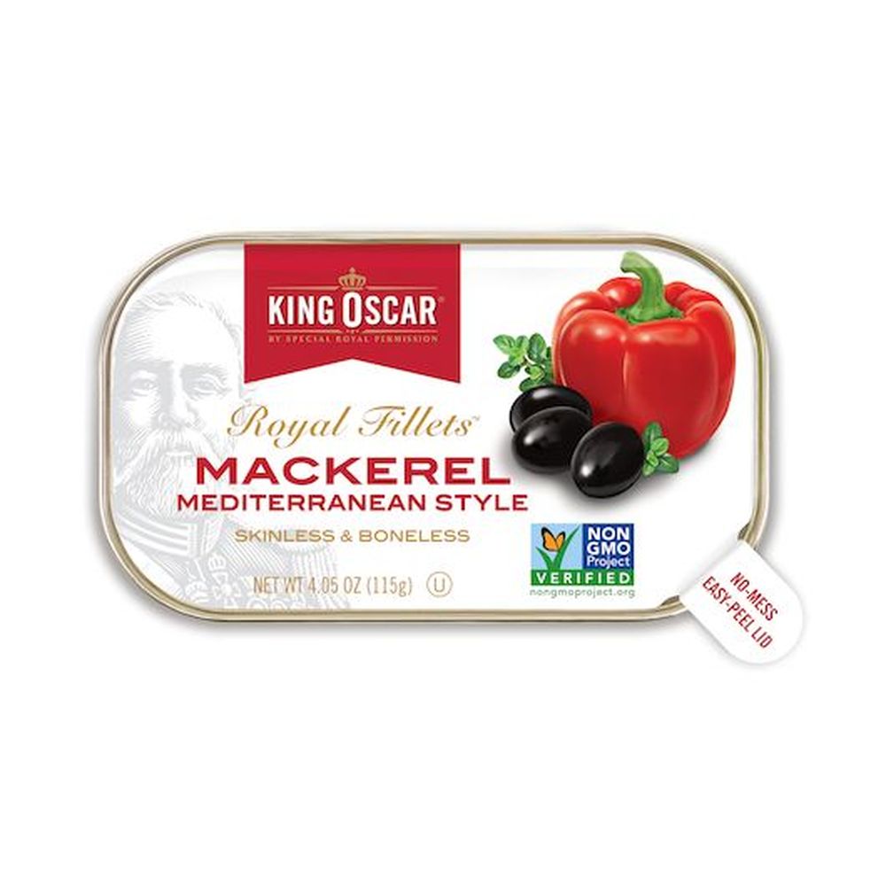 King Oscar Royal Fillet Mediterranean Style Skinless Boneless Mackerel ...