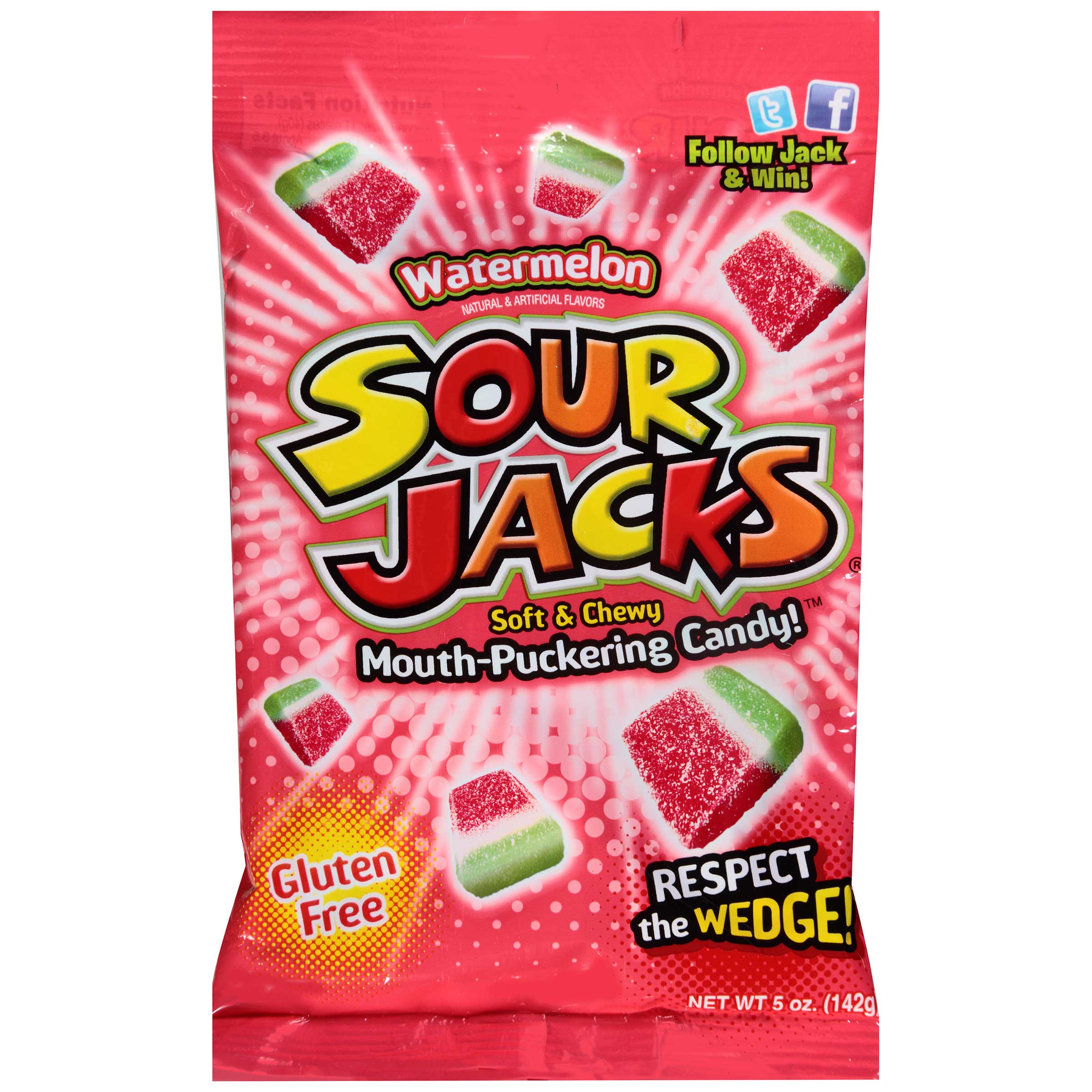 Sour Jacks Watermelon Soft and Chewy Candy Case | FoodServiceDirect