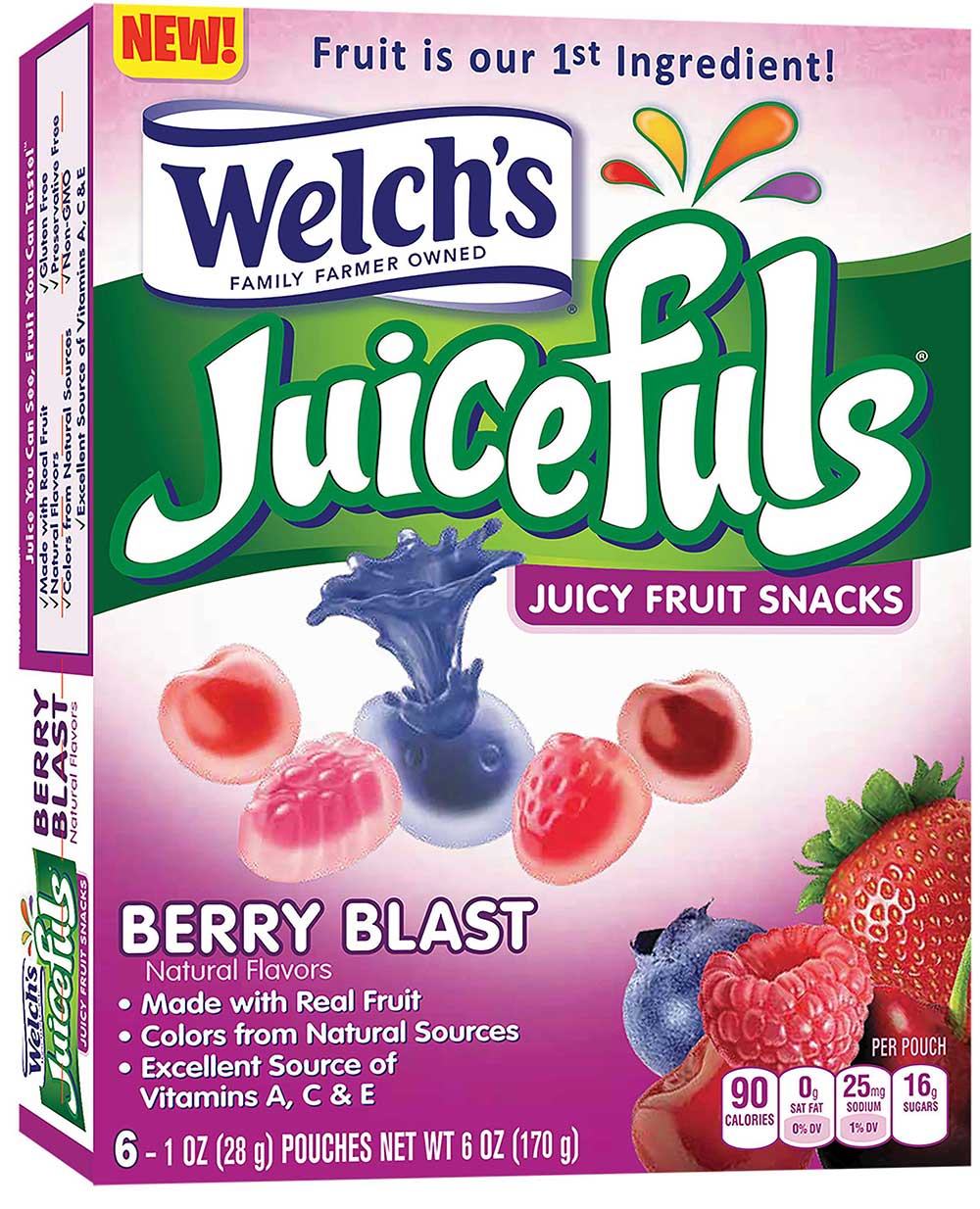 Juicefuls Berry Blast Juicy Fruit Snack, 6 Ounce -- 8 per case
