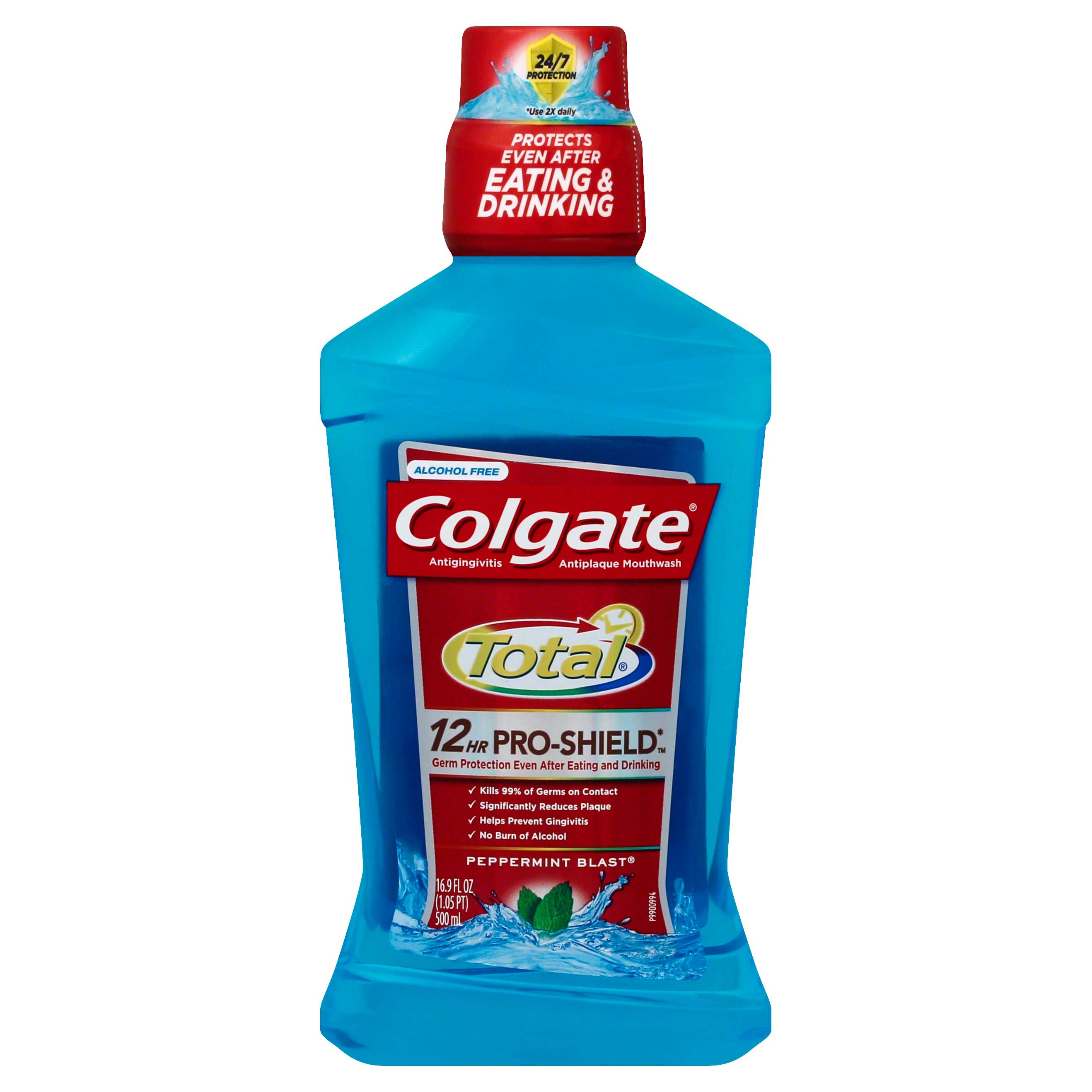 Colgate Total Advanced Pro Shield Peppermint Blast Mouthwash, 16.9 ...