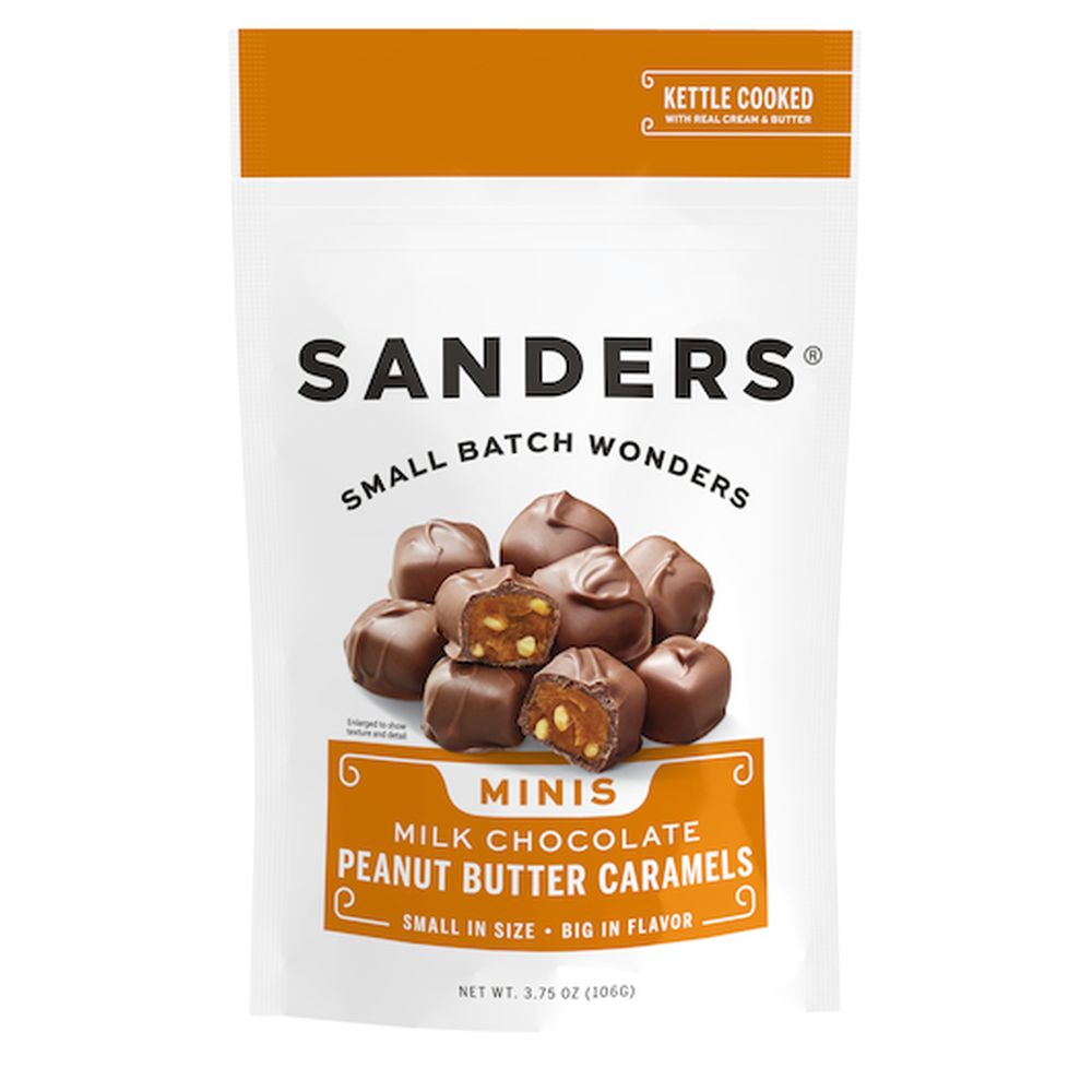 Sanders Milk Chocolate Peanut Butter Caramel Mini Bites, 3.75 Ounce ...