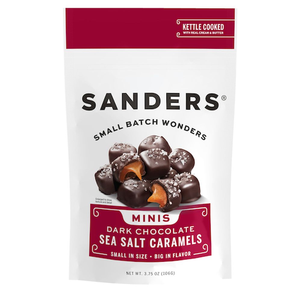 Sanders Dark Chocolate Sea Salt Caramel Mini Bites - Shipper, 36 count