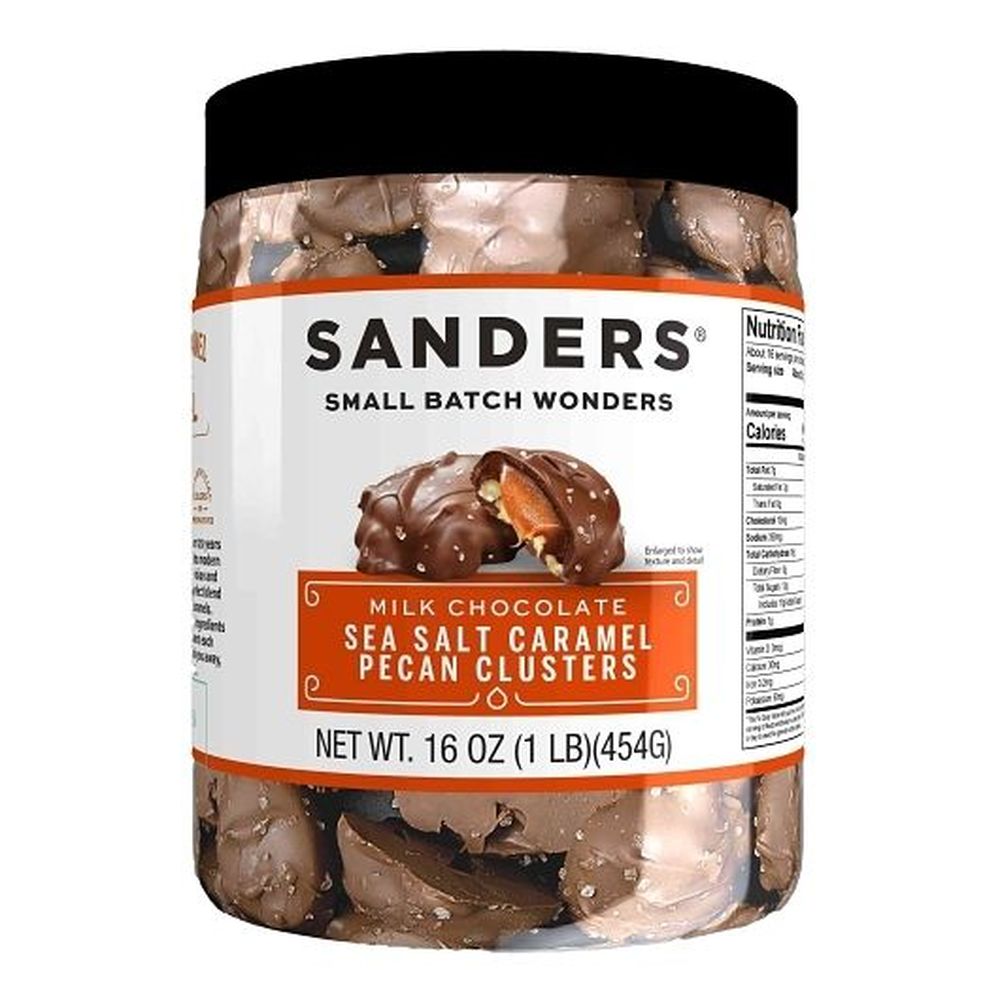 Sanders Milk Chocolate Sea Salt Caramel Pecan Cluster, 16 Ounce -- 6 ...