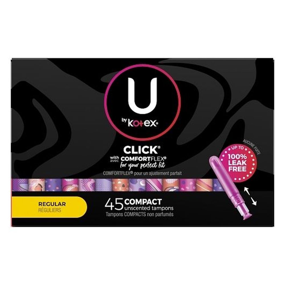 U By Kotex Super Premium Regular Absorbent Tampon, 45 count -- 6 per ...