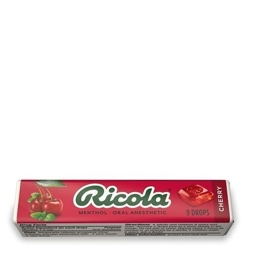 Ricola Oral Anesthetic Menthol Cherry Sticks | FoodServiceDirect