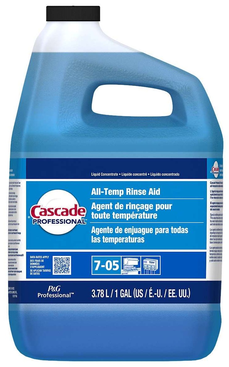 Cascade Closed Loop 7-05 Professional All Temp Rinse Aid Concentrate, 1 ...