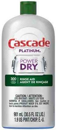 Cascade Platinum Dishwasher Rinse Aid, 30.5 Ounce -- 6 per case