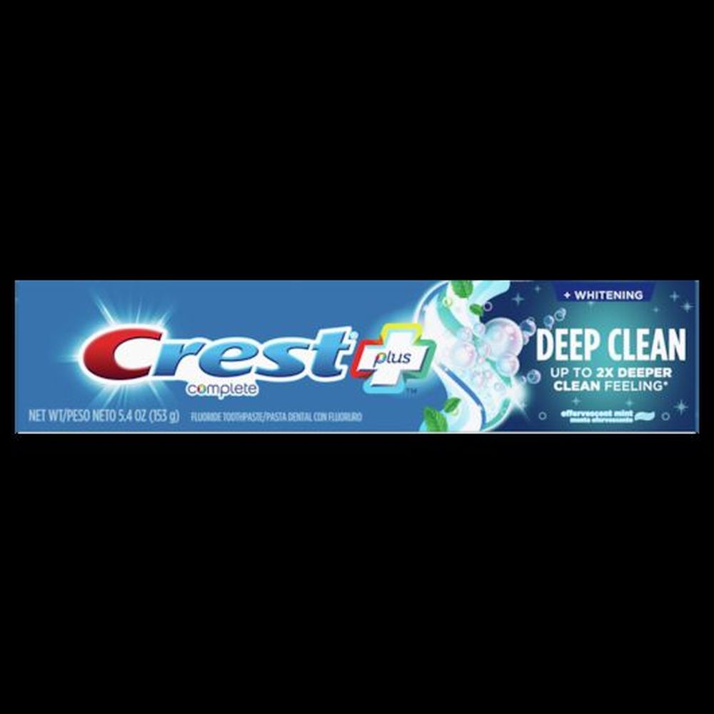Crest Effervescent Mint Complete Whitening Plus Deep Clean Toothpaste ...