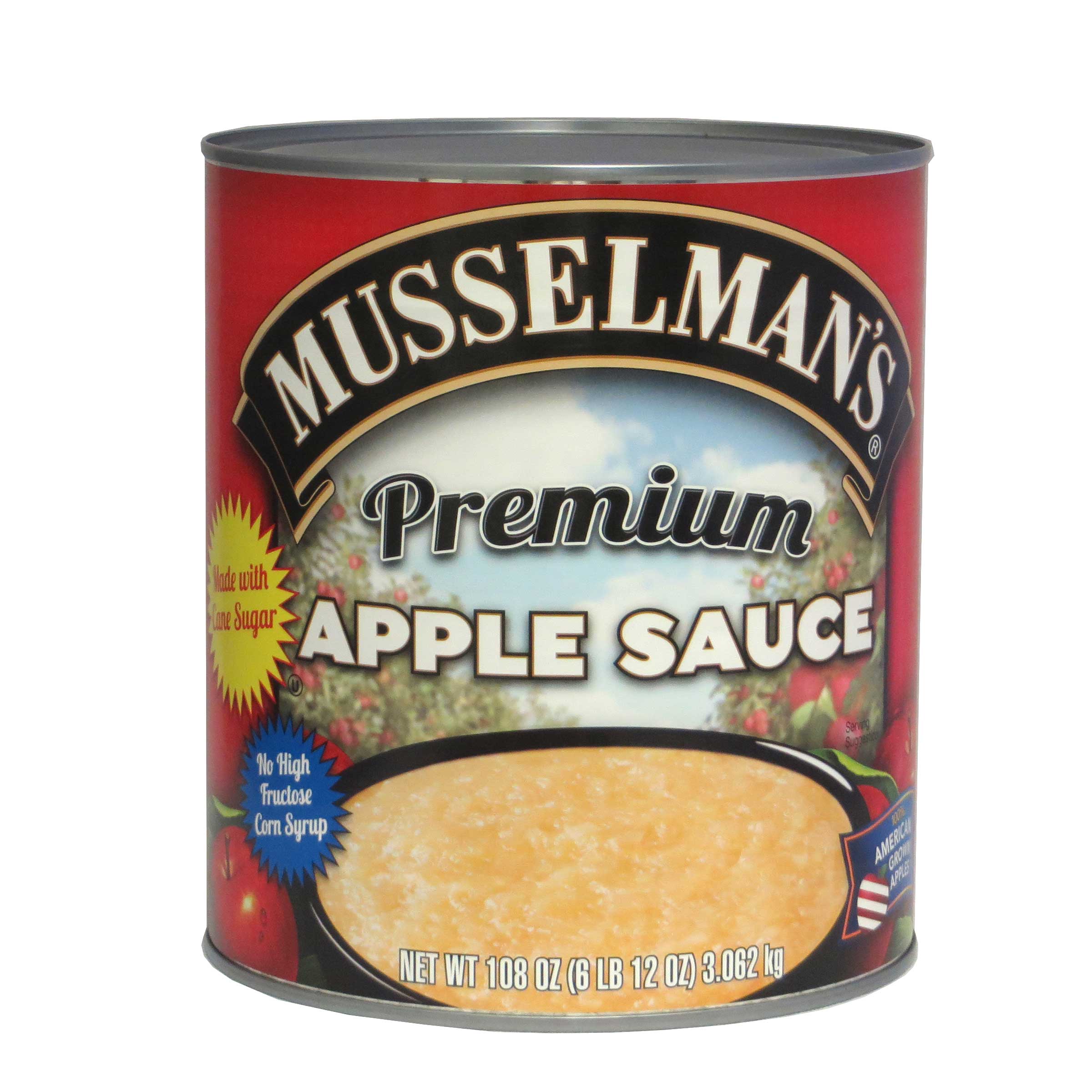 Knouse Foods Musselmans Premium Sweetened Apple sauce, 108 Ounce -- 6 ...