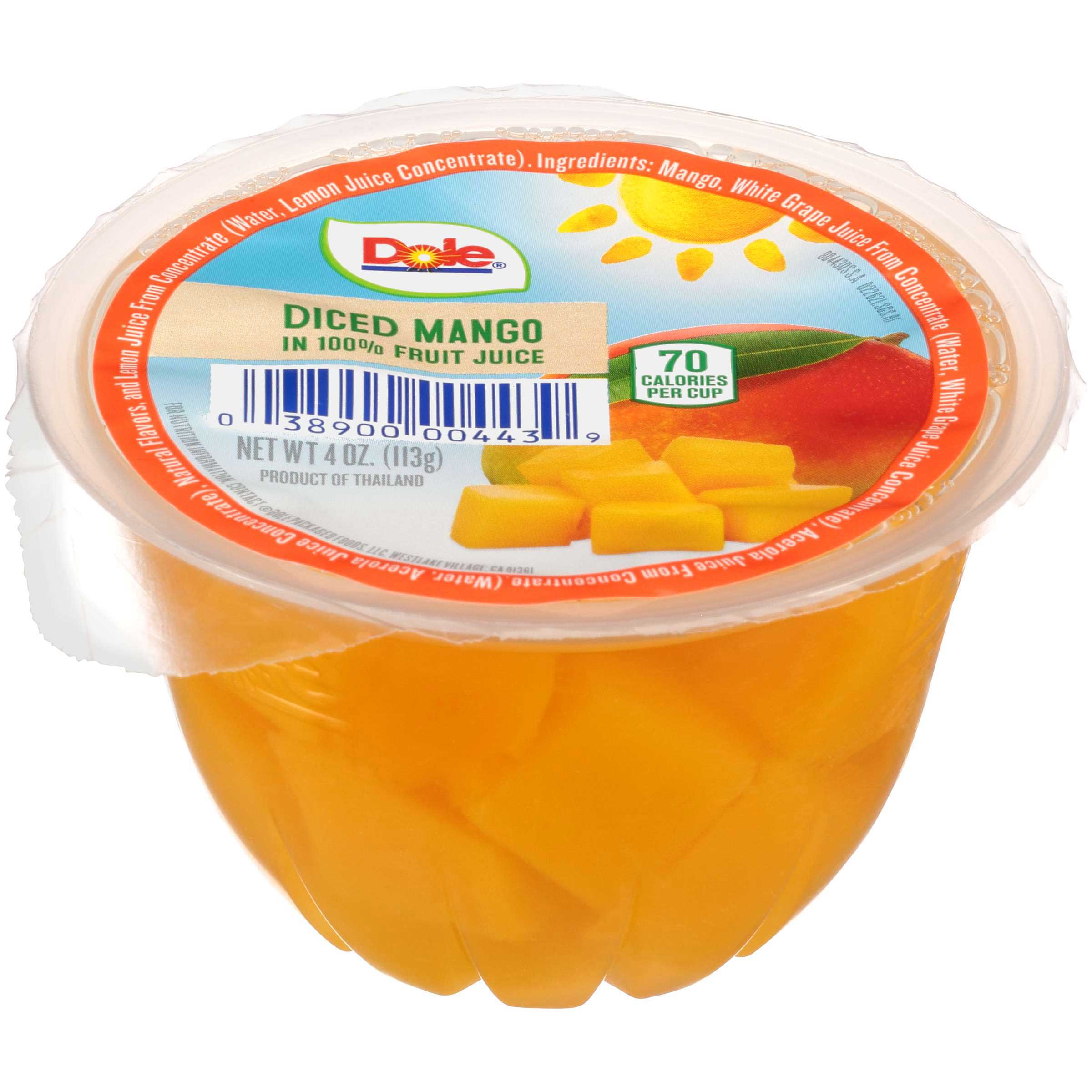 Dole Diced Mango in 100 Percent Fruit Juice | FoodServiceDirect