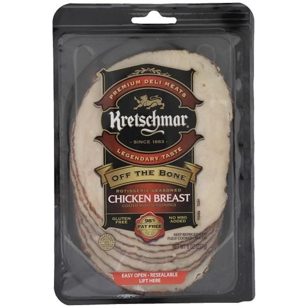 Kretschmar Off The Bone Seasoned Rotisserie Chicken Breast, 8 Ounce ...
