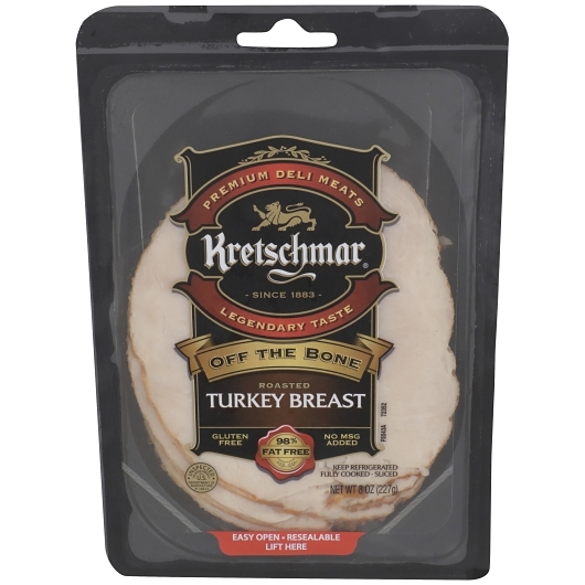 Kretschmar Premium Deli Off The Bone Sliced Roasted Turkey Breast, 0.5 ...