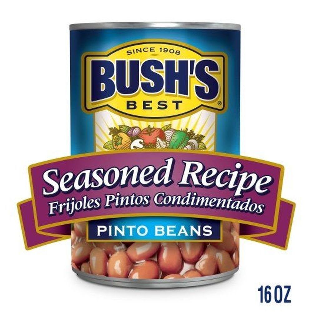 Bushs Best Seasoned Recipe Pinto Beans, 16 Ounce -- 12 per case