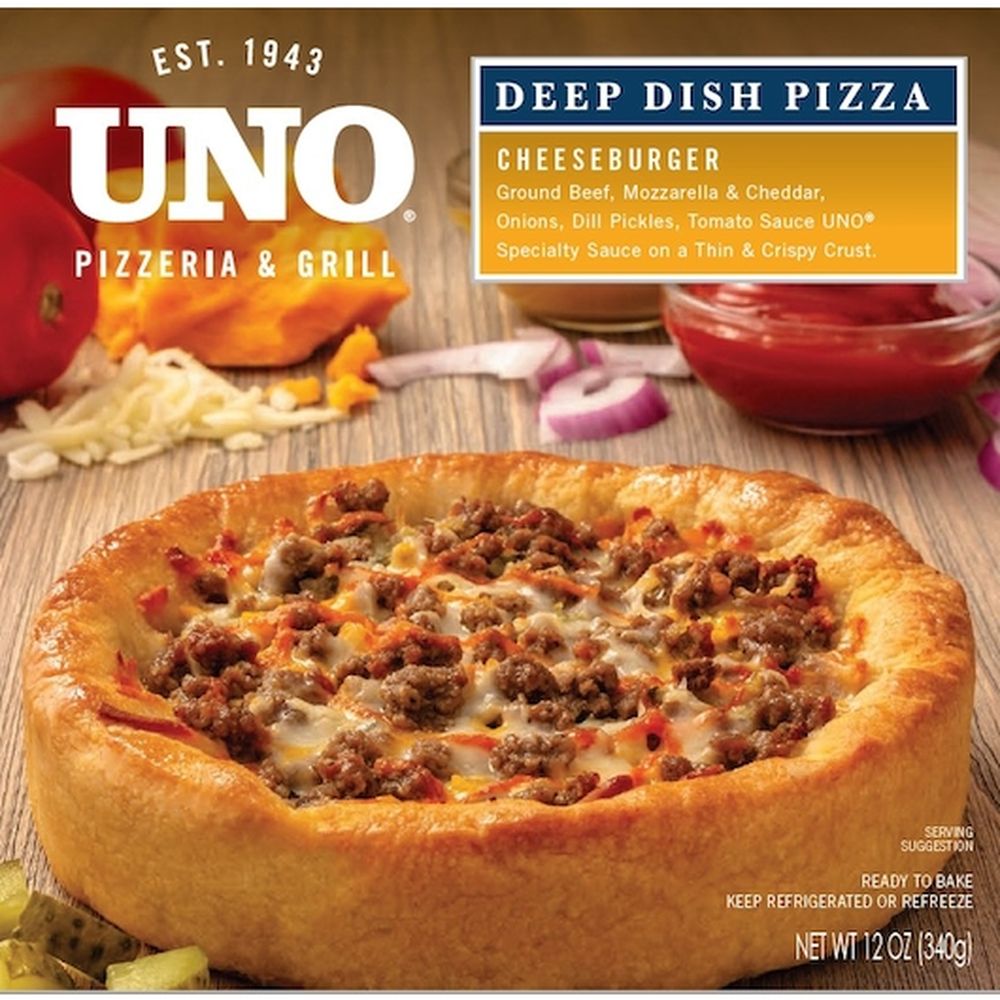 Uno Foods Deep Dish Cheeseburger Pizza - Julian Date, 10 Ounce -- 6 per ...