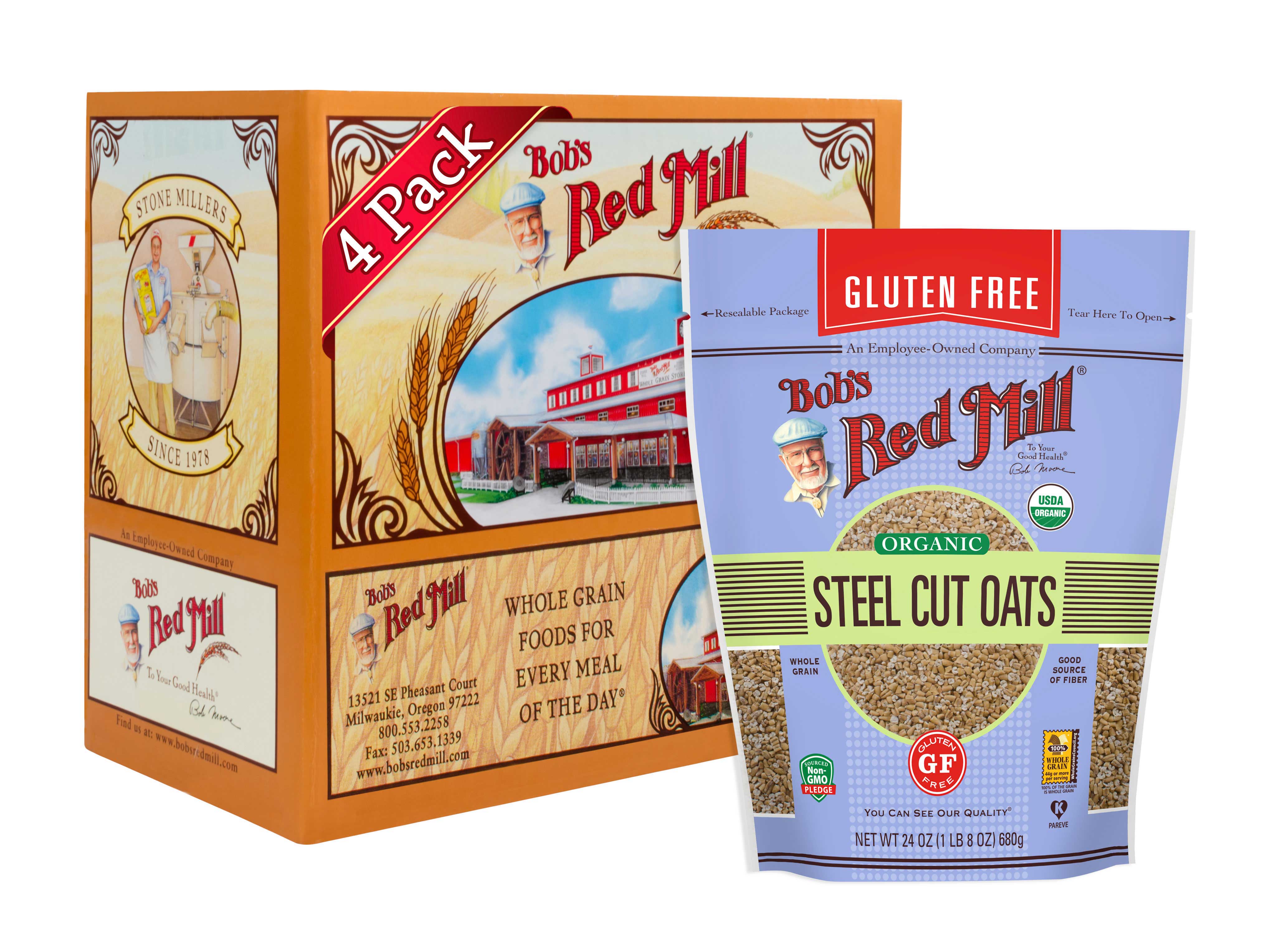 Bobs Red Mill Organic Steel Cut Oats Case | FoodServiceDirect