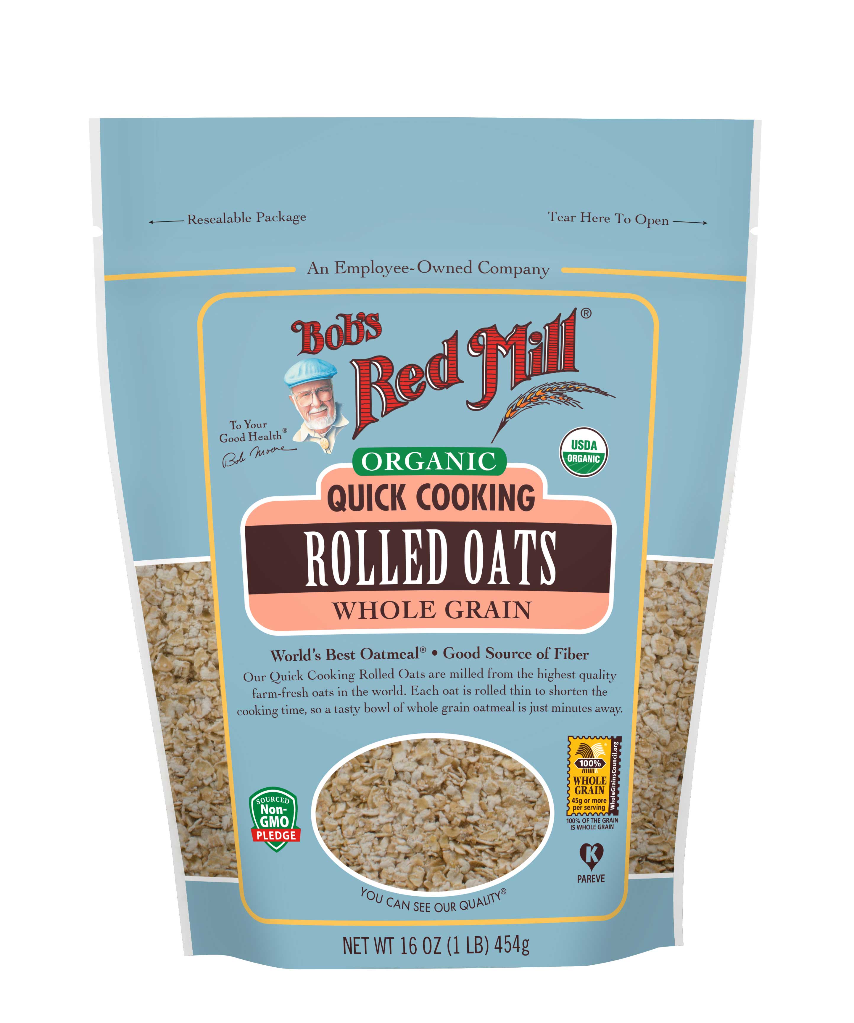 Bobs Red Mill Organic Quick Cooking Rolled Oats Case | FoodServiceDirect