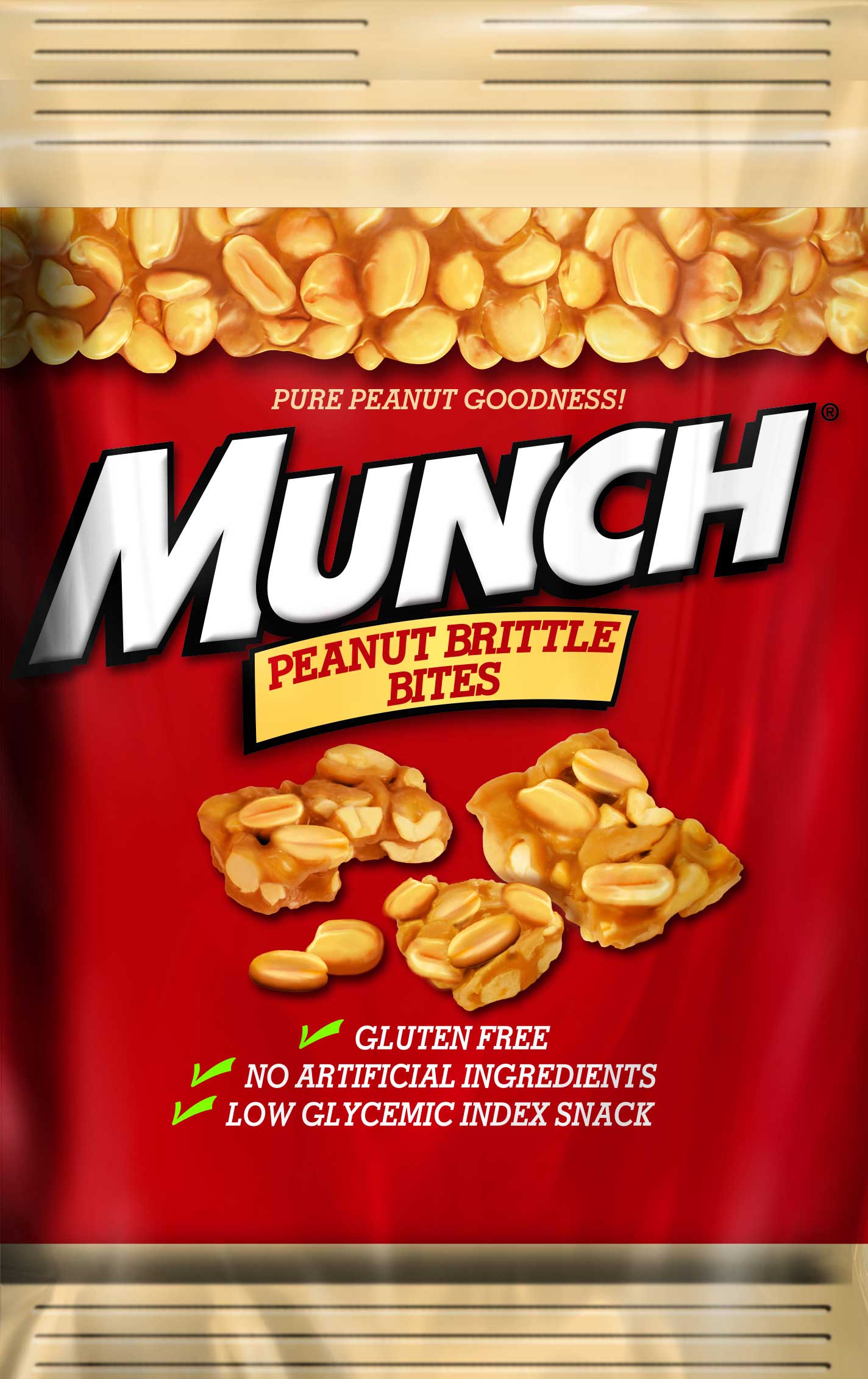 Mars Munch Peanut Brittle Bites, 4 Ounce -- 12 per case.