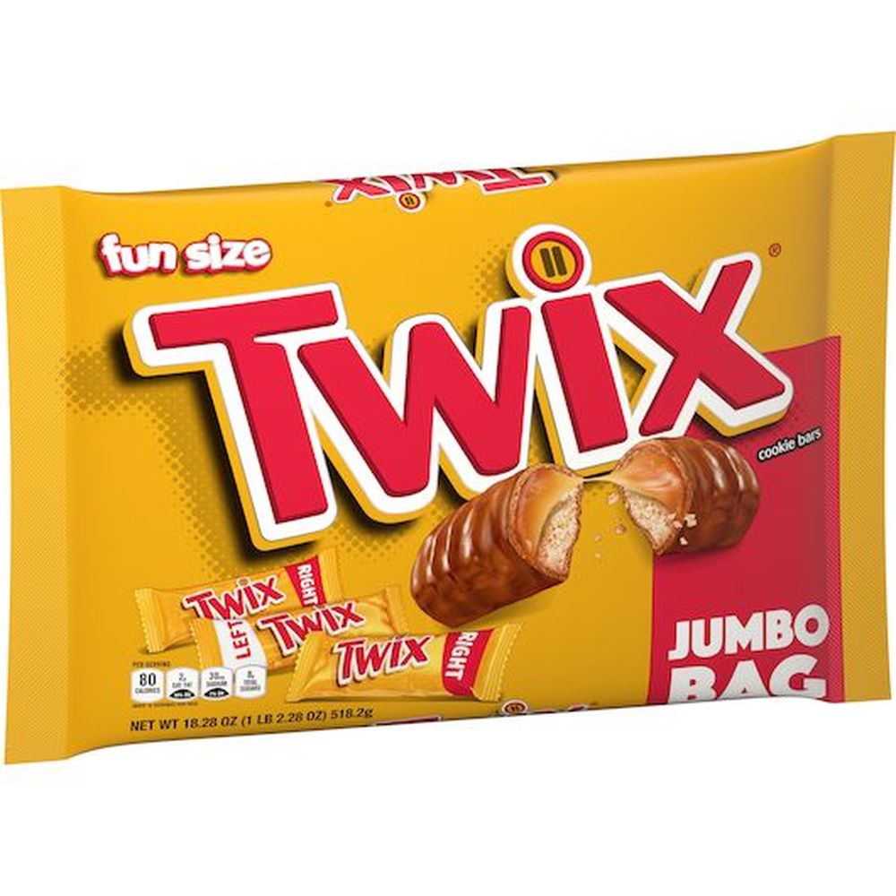 TWIX Caramel Fun Size Candy Bar, 18.28 Ounce -- 8 per case