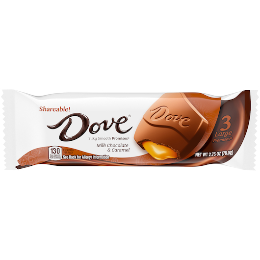 Dove Milk Chocolate and Caramel, 2.75 Ounce -- 120 per case