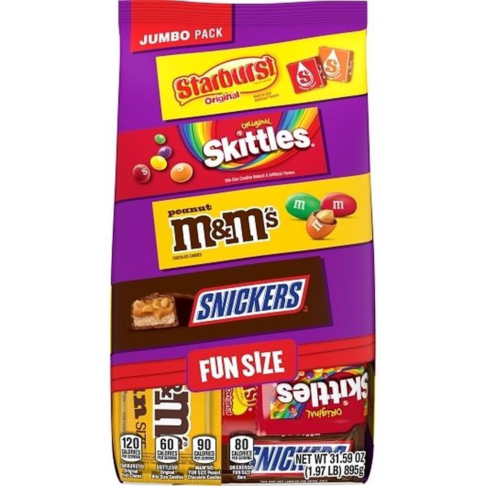 Mixed Variety Funsize Chocolate Candy - Jumbo Pack, 31.59 Ounce Bag ...