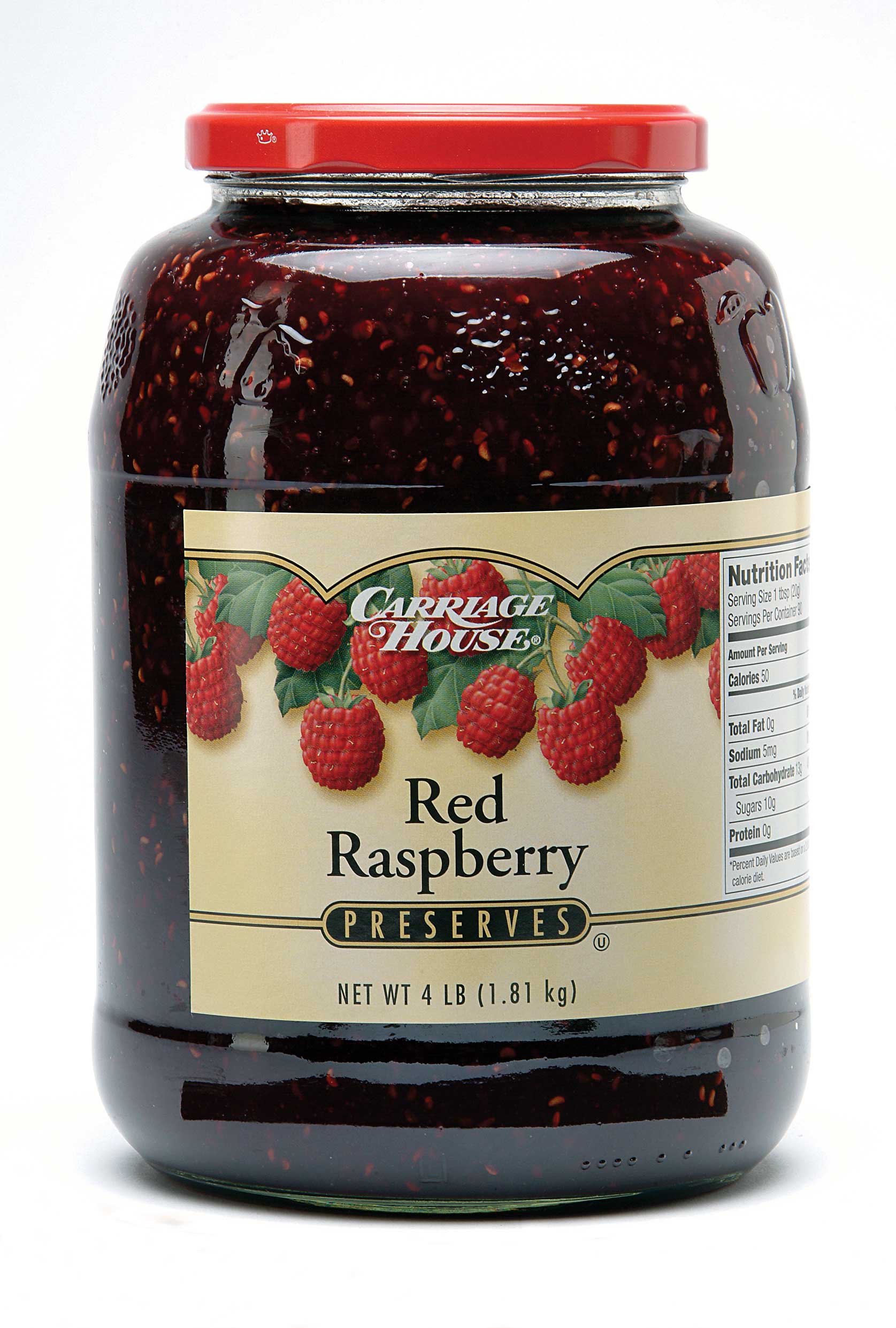 Carriage House Red Raspberry Preserves, 4 Pound -- 6 per case ...