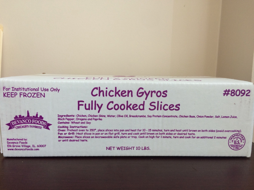 Devanco Fully Cooked Chicken Gyros Slices | FoodServiceDirect