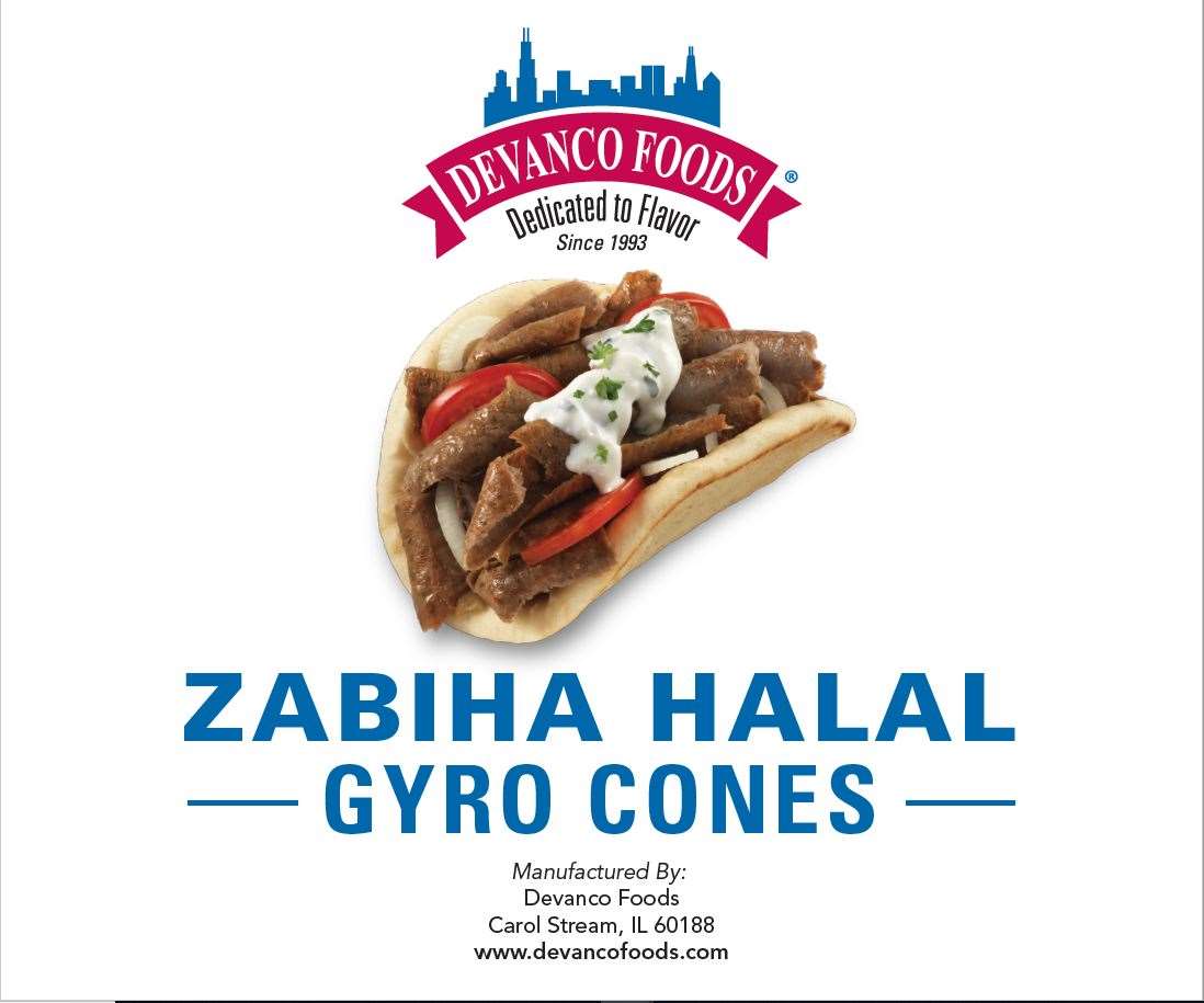 Devanco Halal Gyro Cones, 10 Pound -- 4 per case.
