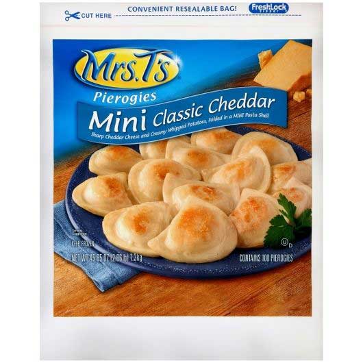 Mrs. Ts Pierogies Mini Cheddar Pasta Pierogi Case | FoodServiceDirect
