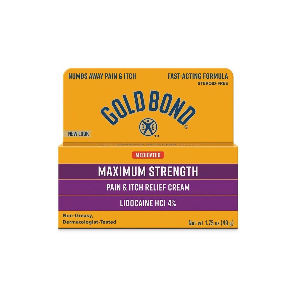Gold Bond Medicated Maximum Strength Pain and Itch Relief Cream, 1.75 ...