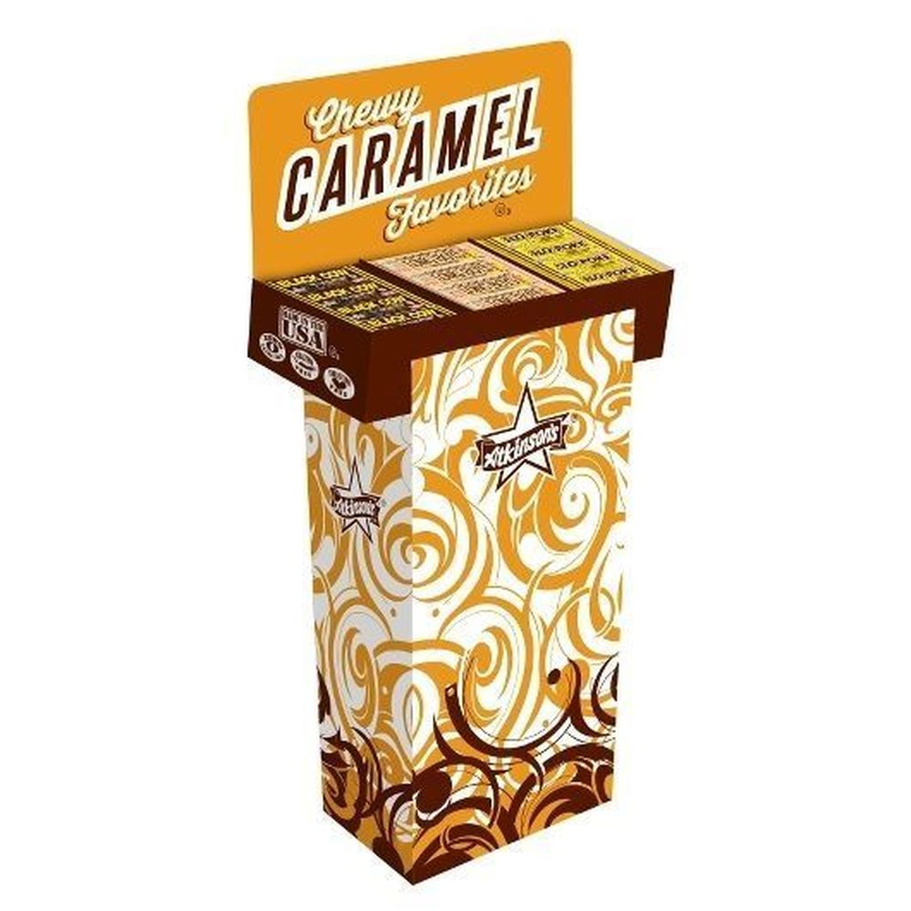 Atkinson Candy Company Caramel Chewy Candy - Shipper, 144 count