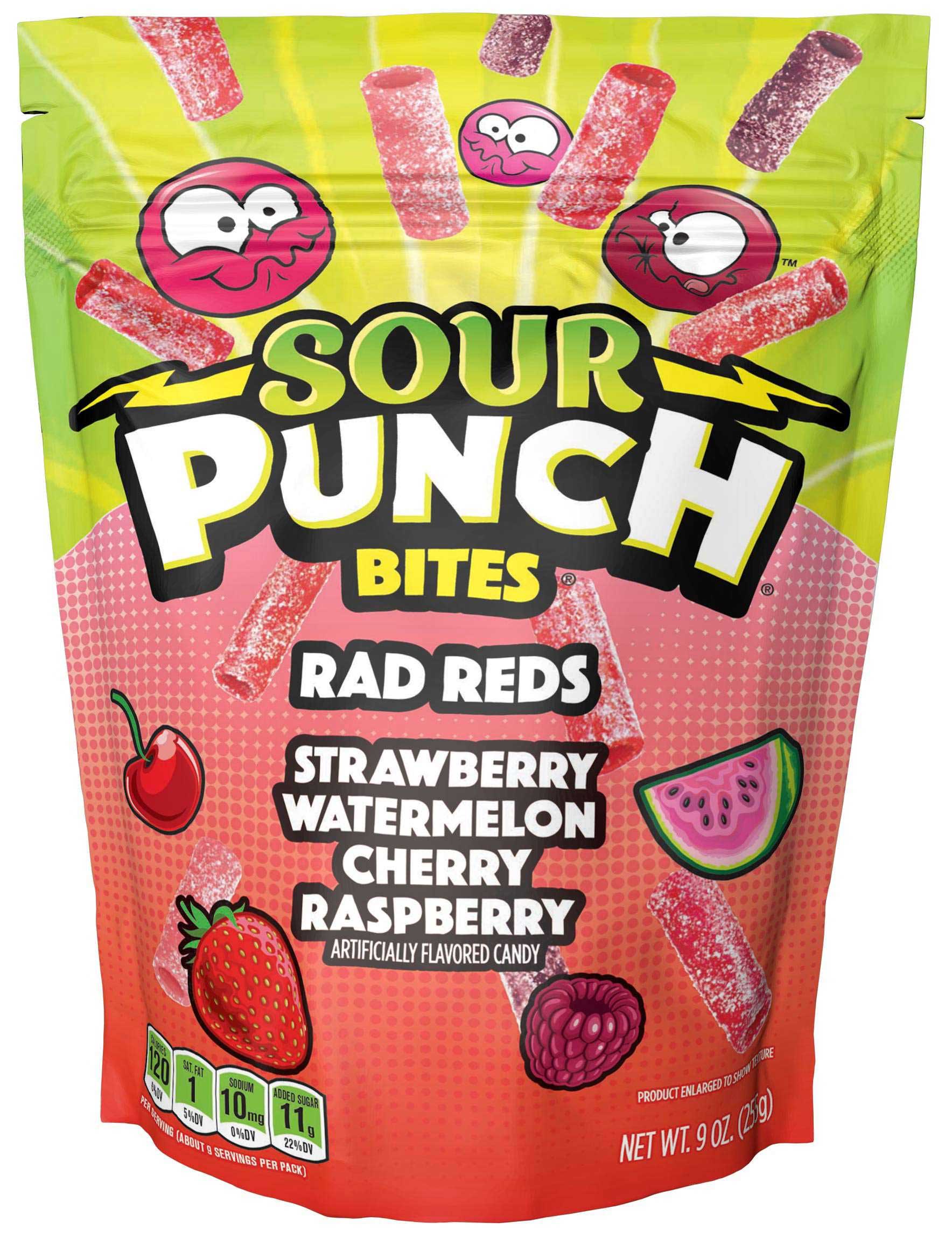 Sour Punch Rad Reds Bites Candy Case | FoodServiceDirect
