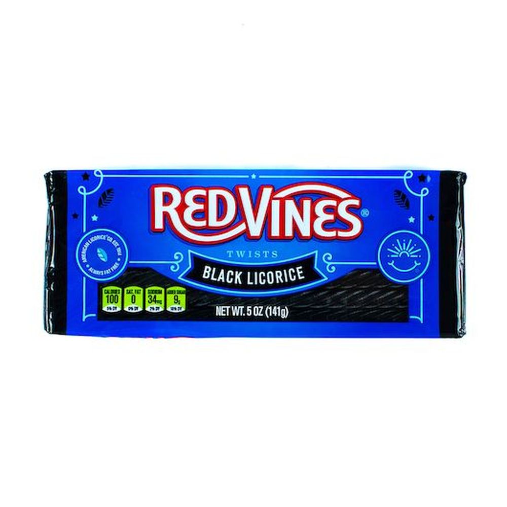 Red Vines Black Licorice and Original Red Twists Candy - Display, 96 count