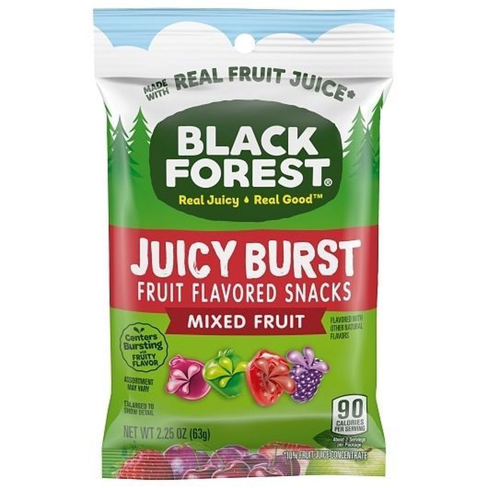 Black Forest Mixed Fruit Juicy Burst Fruit Flavored Snacks, 2.25 Ounce ...