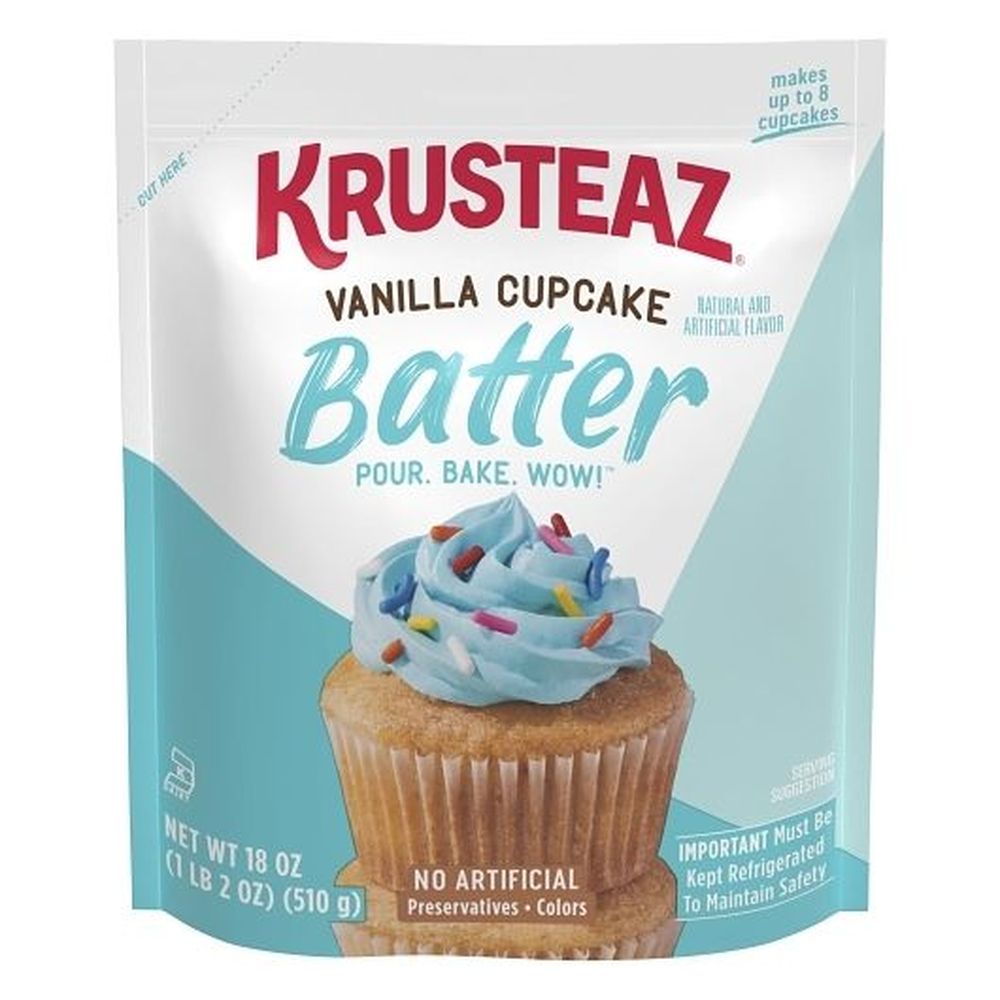 Krusteaz Vanilla Cupcake Batter, 18 Ounce - 6 per case
