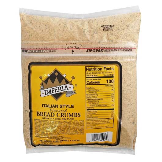 Imperia Italian Fine Grind Bread Crumbs, 5 Pound -- 4 per case ...