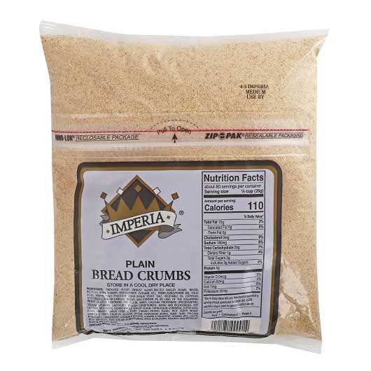 Imperia Plain Fine Grind Bread Crumbs, 5 Pound -- 4 per case