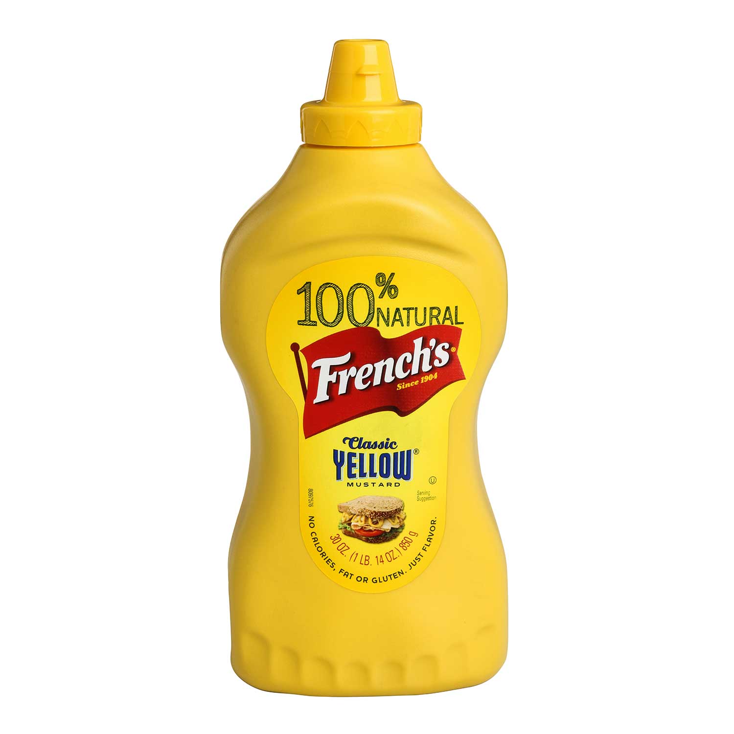 Frenchs Mustard Classic Yellow Squeeze, 30 Ounce -- 12 Case