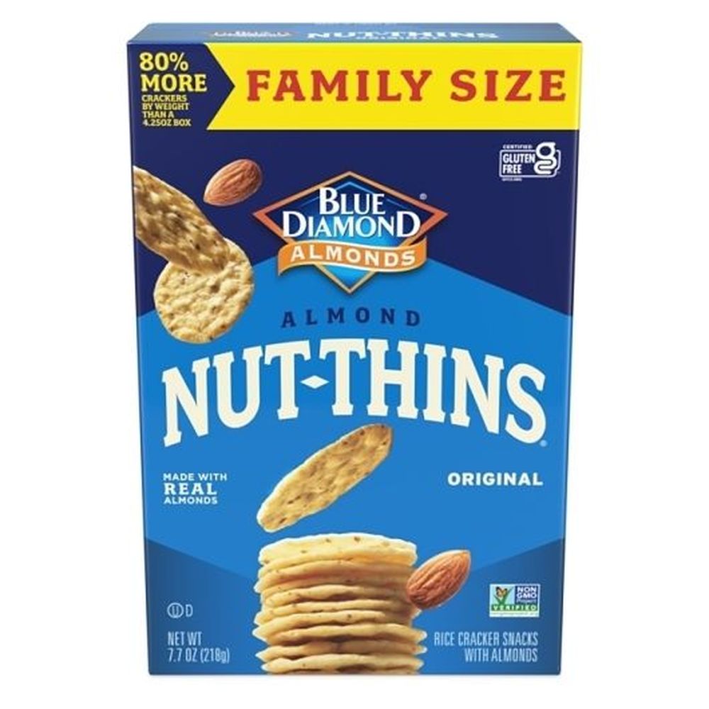 Blue Diamond Nut-Thins Family Size Almonds Original Rice Crackers ...