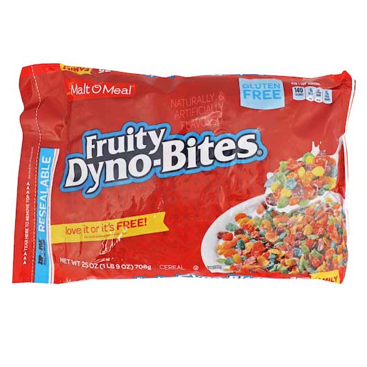 Malt O Meal Fruity Dyno Bites Cereal, 25 Ounce -- 9 per case ...