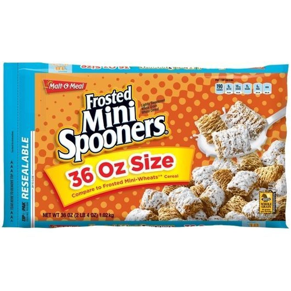 Malt O Meal Frosted Mini Spooners Cereal, 36 Ounce -- 8 per case