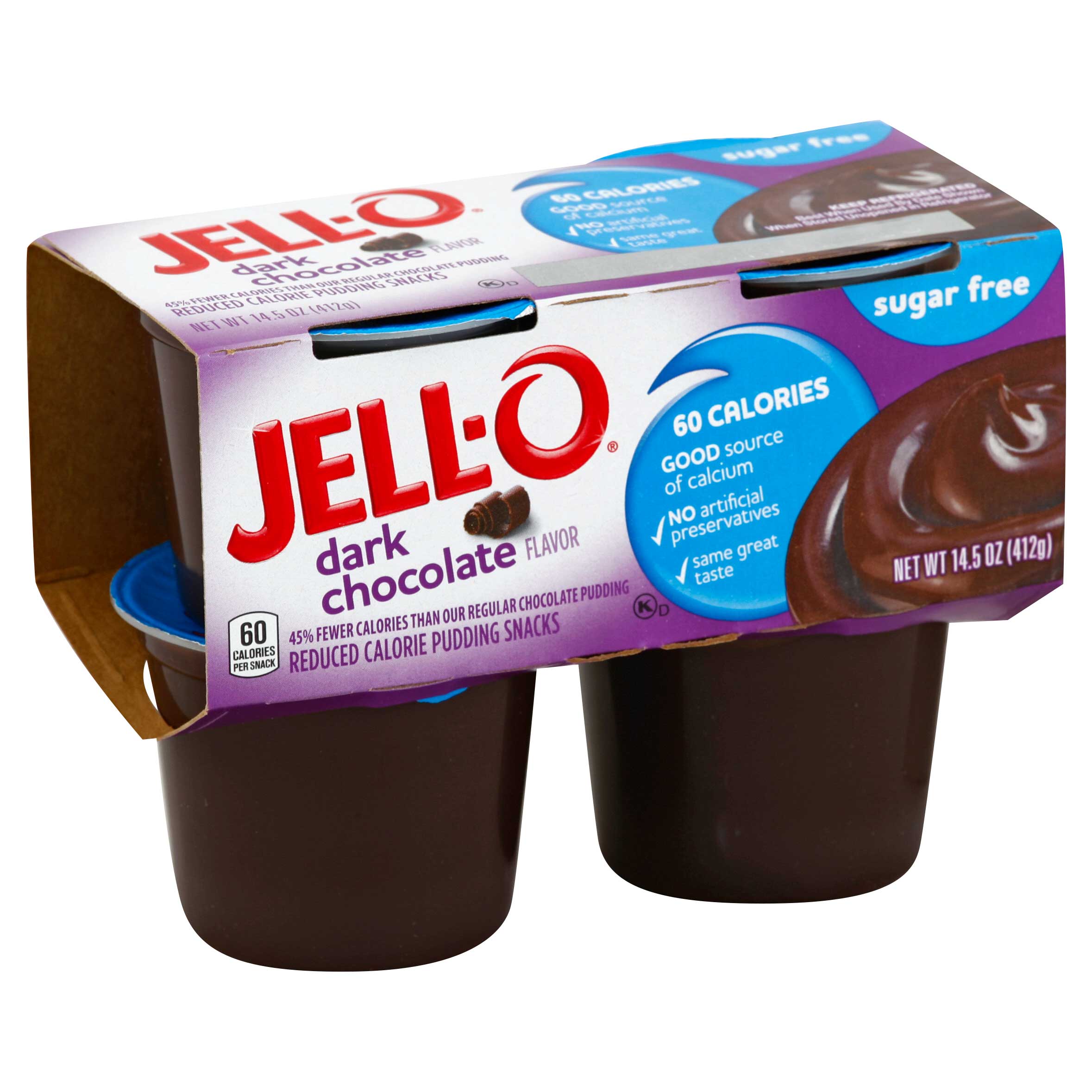 Jell O Sugar Free Dark Chocolate Pudding Dessert, 14.5 Ounce -- 6 per case.