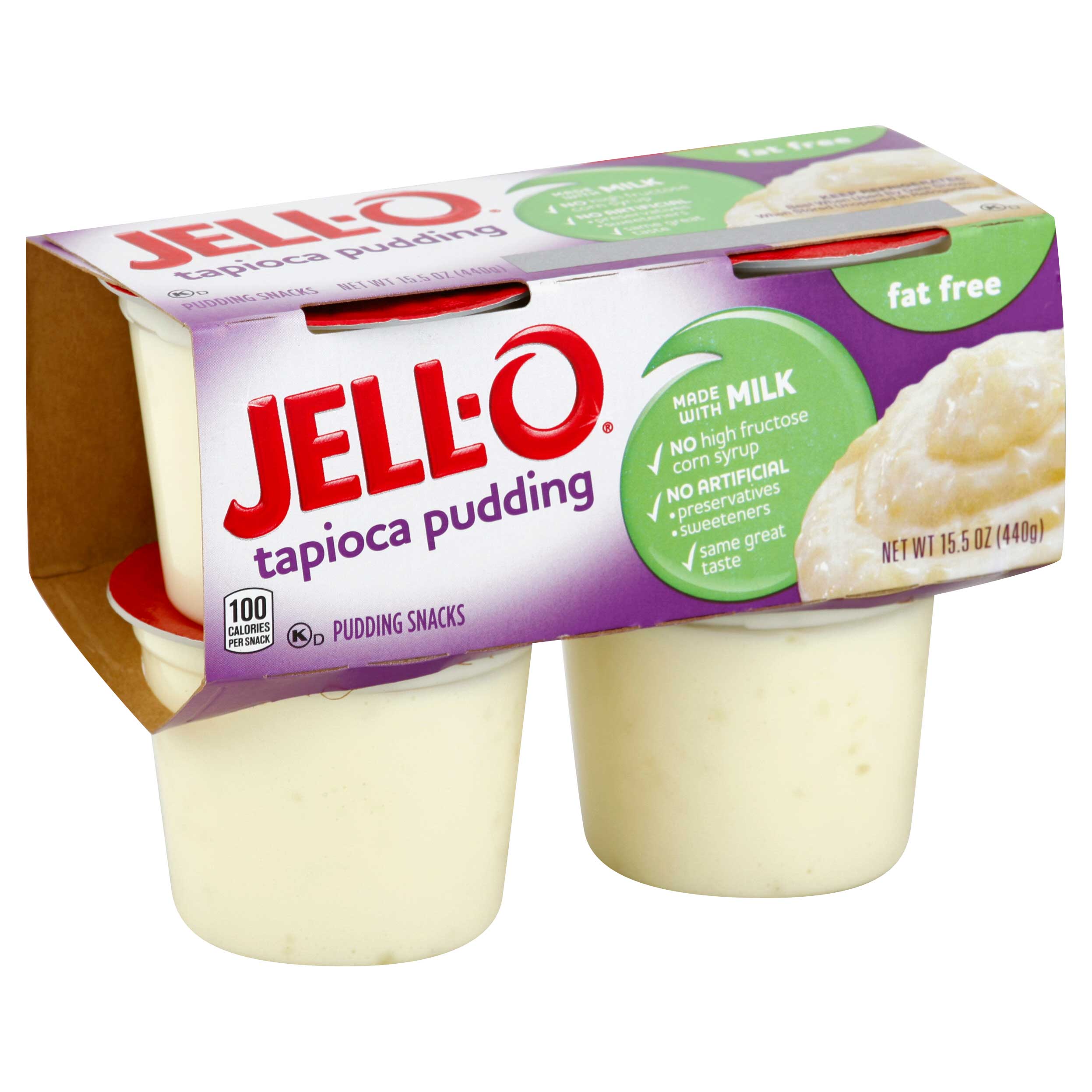 Jello Ready To Eat Fat Free Tapioca Pudding, 15.5 Ounce -- 6 per case.
