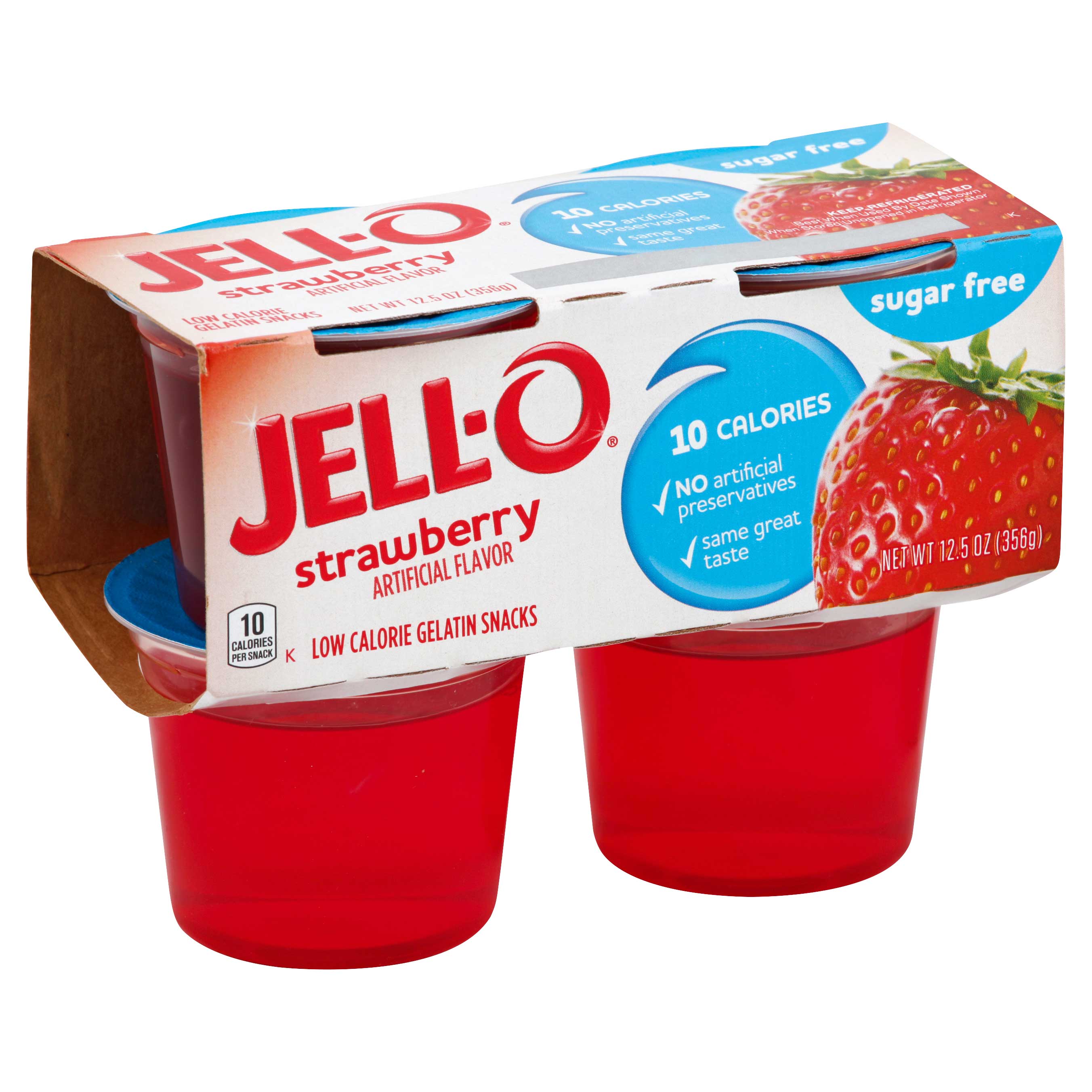 Jello Ready To Eat Sugar Free Strawberry Dessert, 12.5 Ounce -- 6 per ...