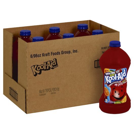 Kool Aid Ready To Drink Tropical Punch Soft Drink, 96 Fluid Ounce -- 6 ...