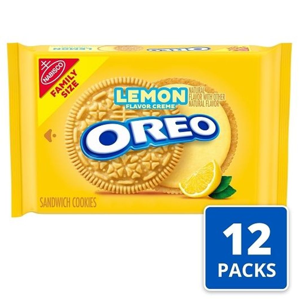 Oreo Golden Lemon Creme Sandwich Cookies, 18.71 Ounce -- 12 per case