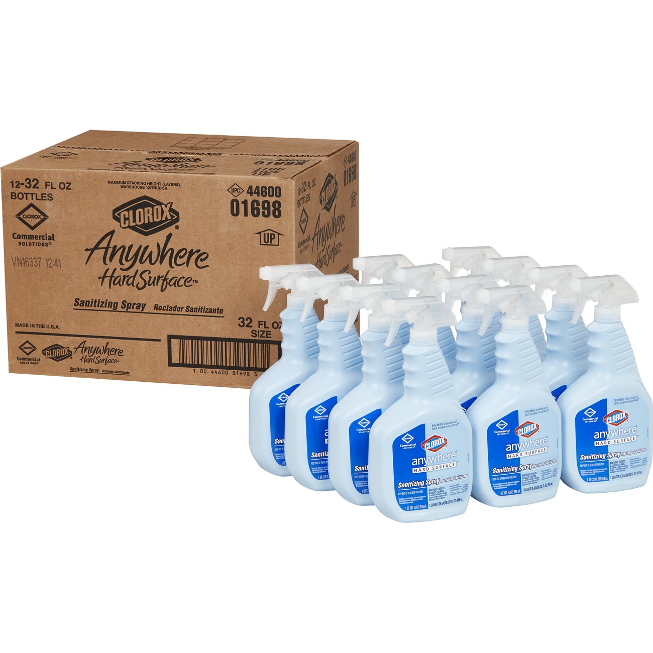 Clorox Anywhere Hard Surface Sanitizer Spray Case | FoodServiceDirect