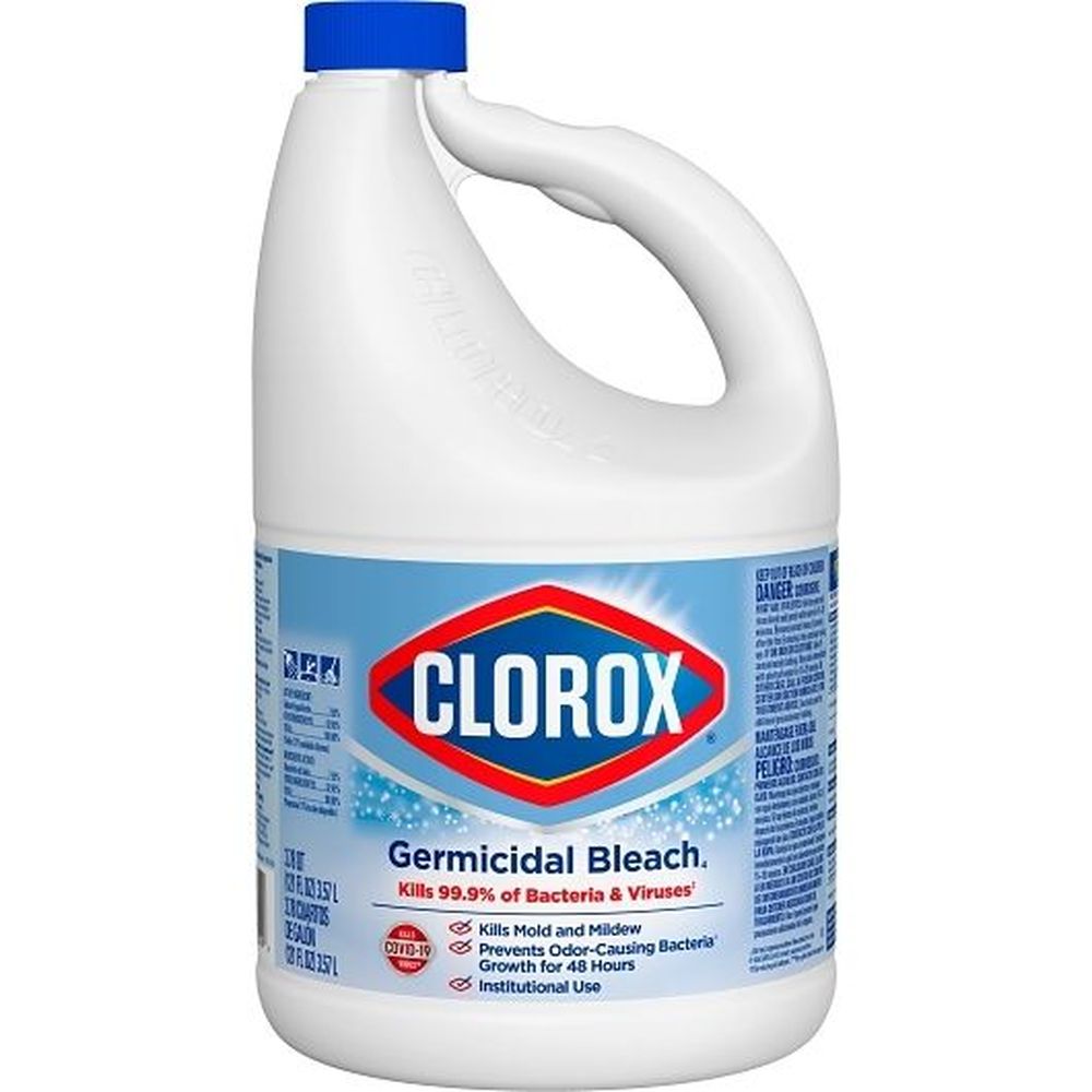 Clorox Regular Germicidal Liquid Bleach, 121 Fluid Ounce - 3 per case