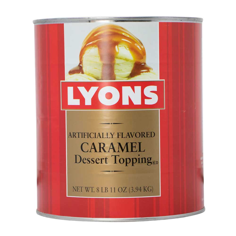 Lyons Caramel Sundae Topping, Number 10 Can -- 6 per case